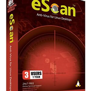 eScan Antivirus for Linux Desktop 2019 Instant protection comprehensive log of scan| 3 Devices 1 Year | Linux internet security software 2019 | Web Protection