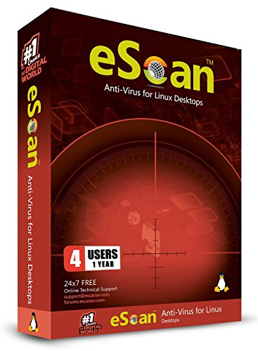 eScan Antivirus for Linux Desktop Internet Security complete protection Threat protection Total Antivirus 2019 | 4 devices 1 Year | Anti malware