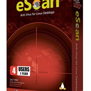 eScan Antivirus for Linux Desktop Internet Security complete protection Threat protection Total Antivirus 2019 | 4 devices 1 Year | Anti malware