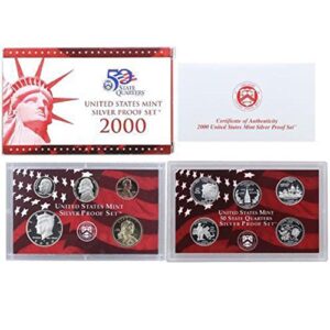 2000 s u.s. mint silver proof set - 10 coins - ogp superb gem uncirculated