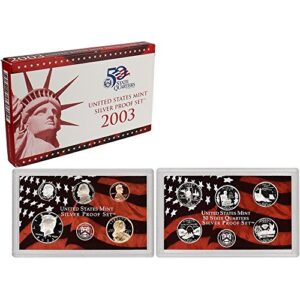 2003 s u.s. mint silver proof set - 10 coins - ogp superb gem uncirculated