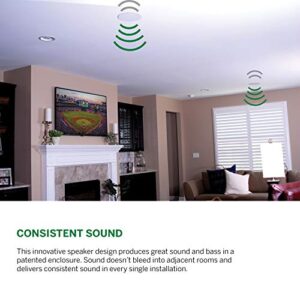 Beale Street 2-Way Dome Speakers - Pair in-Ceiling Surround Sound Speakers for Home Theatres - Patented Sonic Vortex Technology for Rich, Deep, and Clear Bass Frequency Sounds, 8.0 in Aluminum Dome