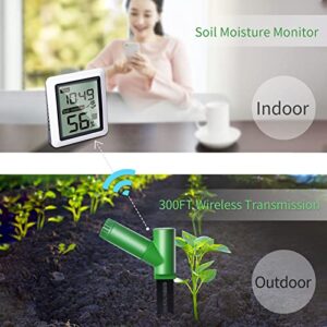 ECOWITT WH0291 Soil Moisture Tester Plant Soil Moisture Sensor Meter with Digital LCD Display