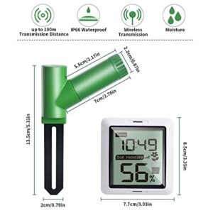 ECOWITT WH0291 Soil Moisture Tester Plant Soil Moisture Sensor Meter with Digital LCD Display