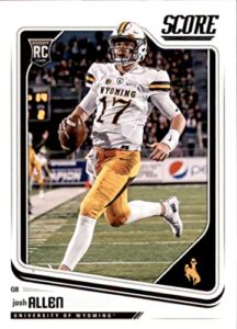 2018 score #350 josh allen wyoming cowboys rookie rc football card