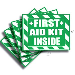 first aid kit inside sticker, decal, self adhesive first aid kit industrial sign for trucks or equipment