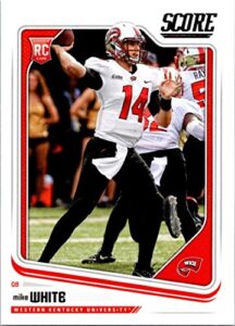 2018 score #357 mike white western kentucky hilltoppers rookie rc football card