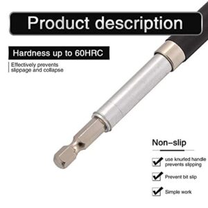 HOHXEN 3pcs 80/120/140mm 1/4" Hex Shank Bit Holder Extension Quick Change Screwdriver Connection Rod Adapter Sleeve