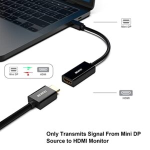 BENFEI DisplayPort to HDMI Adapter 2 Pack, Mini DP(Thunderbolt) to HDMI Converter Gold-Plated Cord Compatible for MacBook Pro, MacBook Air, Mac Mini, Microsoft Surface Pro 3/4, etc