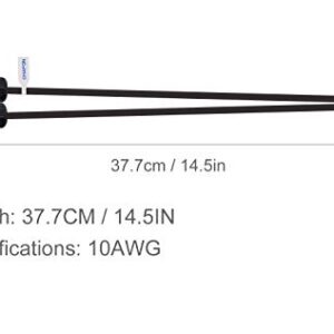 CHAFON Solar Panel Connector to SAE Adapter Cable 10AWG, Solar to SAE Cable PV Extension Wire, 11.8IN 50Amps for Solar Panels Rv Caravan Battery Charger Kit