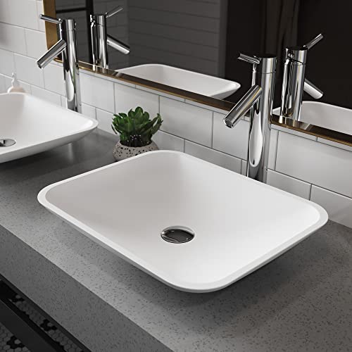 Kraus KSV-4MW Natura Bathroom Sink, Rectangular 19.6 x 15.7 inch