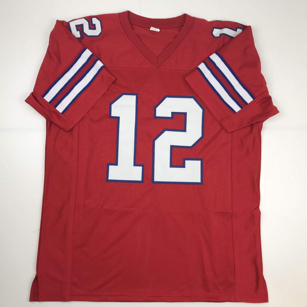 Autographed/Signed Jim Kelly Buffalo Red Football Jersey JSA COA