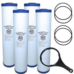 kleenwater kw4520g sediment water filter cartridges set of 4, kw101 o-rings qty4, filter wrench qty1, compatible with big blue dgd-5005-20