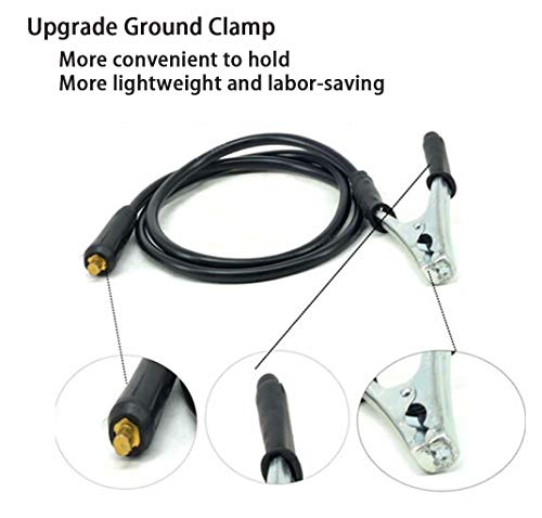 TOSENBA Welding Ground Clamp Earth and Cable Grounding Clip Fit Plasma Cutter Machine and Tig / Stick / MMA / MIG Welding Machine 10Feet 16mm² Connector DKJ10-25 Copper Grip Clip Clamp (3m，10feet)