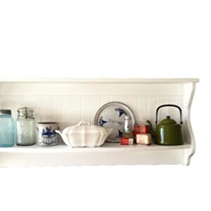 Plate Rack Wall Shelf Country Wood Display Plate and Bowl Rack Primitive Shelf