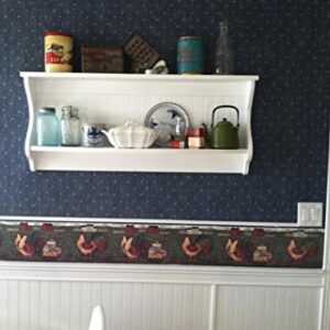 Plate Rack Wall Shelf Country Wood Display Plate and Bowl Rack Primitive Shelf