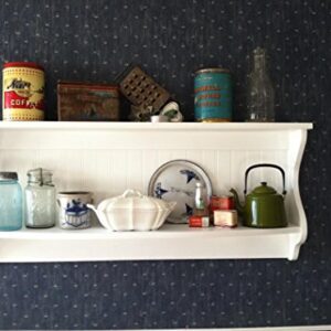 Plate Rack Wall Shelf Country Wood Display Plate and Bowl Rack Primitive Shelf