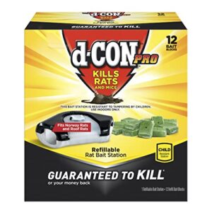 d-con rat poison bait station, bait station + 2 refills, 13 piece set