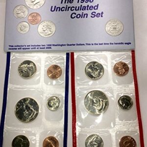 1998 P D US Mint Set 10 Pieces comes in US mint Packaging Brilliant Uncirculated