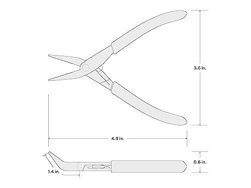 TEKTON Mini Bent Long Nose Pliers | PMN11301