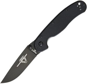 ontario rat ii linerlock black d2 on8830