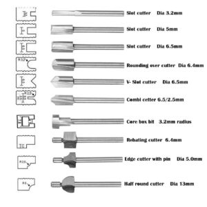 Bestgle 10Pcs Titanium Router Bits 1/8" Shank Carbide Engraving Milling Cutter Bit Set for Rotary Tools for DIY Woodworking, Carving, Trimming, Drilling