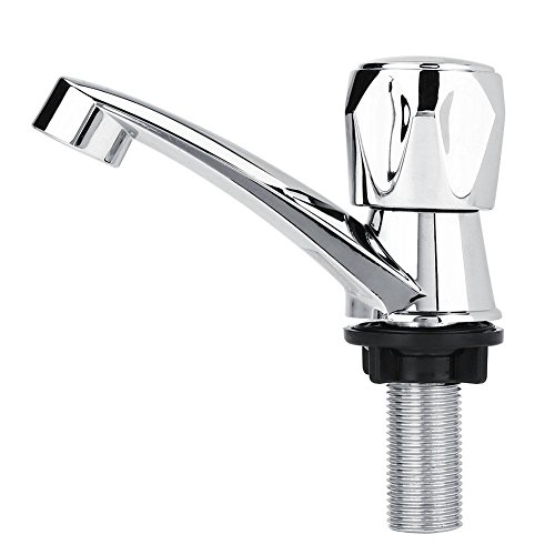 Basin Faucet Single Handle Water Nozzle Cold Water Tap G1/2 Electroplate for Bathroom Kitchen Rest Room Bathtub(Diamond Handle G1/2)