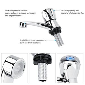 Basin Faucet Single Handle Water Nozzle Cold Water Tap G1/2 Electroplate for Bathroom Kitchen Rest Room Bathtub(Diamond Handle G1/2)