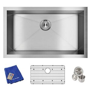 elkay crosstown 16 gauge stainless steel, 30-1/2" x 18-1/2" x 10" single bowl undermount sink kit