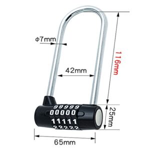 Large Lengthened Beam Locker Cabinet Door Handles Combination Lock Padlock Combination Lock, Gym Lock, 5 Digit Combination Padlock, Safety Padlock, Safety Lock, Luggage Locker, Wardrobe, Gym Locker,