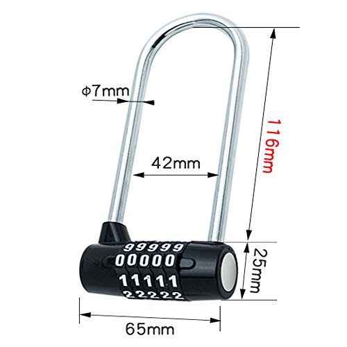 Large Lengthened Beam Locker Cabinet Door Handles Combination Lock Padlock Combination Lock, Gym Lock, 5 Digit Combination Padlock, Safety Padlock, Safety Lock, Luggage Locker, Wardrobe, Gym Locker,