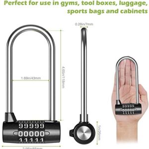 Large Lengthened Beam Locker Cabinet Door Handles Combination Lock Padlock Combination Lock, Gym Lock, 5 Digit Combination Padlock, Safety Padlock, Safety Lock, Luggage Locker, Wardrobe, Gym Locker,