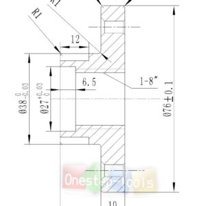 Steel Face Plate 1"-8 Threaded for Wood Lathe Turning (3")