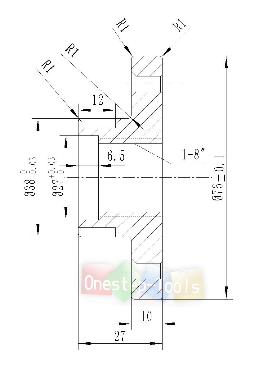 Steel Face Plate 1"-8 Threaded for Wood Lathe Turning (3")