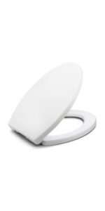 bath royale br237-00 white mastersuite elongated toilet seat slow close, scratch resistant, replacement toilet seat fits all toilet brands including kohler, toto and american standard