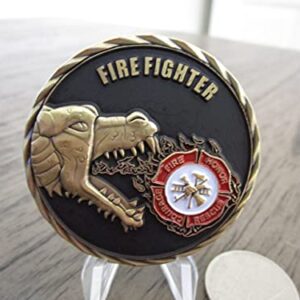 Firefighter Fireman First Responder First in Last Out 911 Skull Challenge Coin