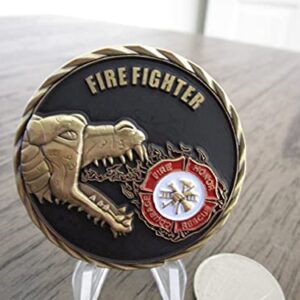 Firefighter Fireman First Responder First in Last Out 911 Skull Challenge Coin