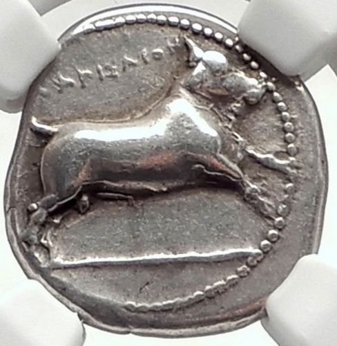 GR 380-350 BC Ancient Greece Antique Silver Greek Coin AR Drachm Choice Very Fine NGC