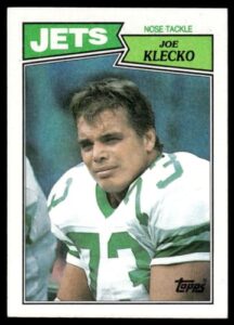 1987 topps #136 joe klecko ny jets nfl football card nm-mt