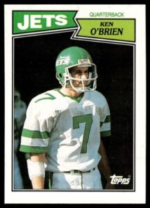 1987 topps #127 ken o'brien new york jets