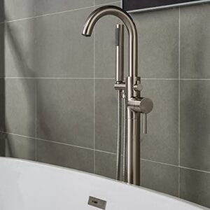 WOODBRIDGE F 0001 F0001BN Faucet, (L) 10 3/4" x (W) 6-1/4" x (H) 43-7/8, Brushed Nickel