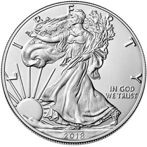 2018 1 ounce american silver eagle .999 fine silver with our certificate of authenticity