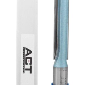 Accusize Industrial Tools Double Flute Extra Long Straight Carbide Tipped Router Bit, 1/2'' Diameter, 3'' Depth, 1/2'' Shank, 4.7'' Oal, 0021-0828