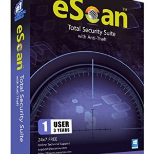 eScan Total Security Suite with Cloud Security premium Web Security USB vaccination Total protection software 2019 Parental Control Maximum Security Internet Security Latest version [1 PC 3 Years]