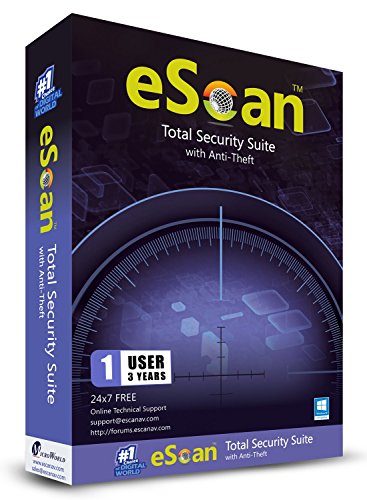 eScan Total Security Suite with Cloud Security premium Web Security USB vaccination Total protection software 2019 Parental Control Maximum Security Internet Security Latest version [1 PC 3 Years]