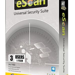 eScan Universal Security Suite Internet Security Includes Parental Control PC Cloud Backup Dark Web Monitoring Complete Antivirus Software 3 OS license [3 Devices 1 Year PC/Mac/Android/Linux/iPhone]