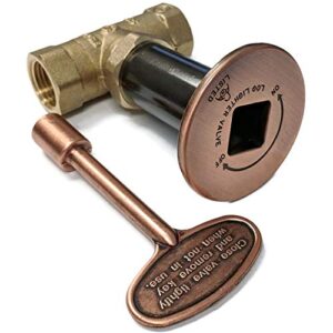 midwest hearth fire pit gas valve kit - 1/2" npt (antique copper)