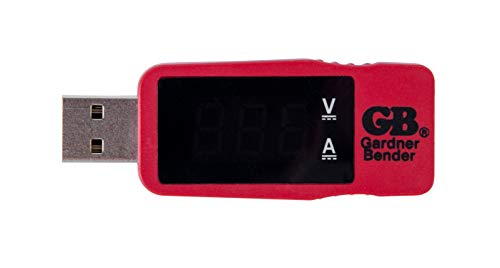 Gardner Bender GUSB-3450 Multimeter, Voltage, Current, Polarity USB Tester, No Size, Red