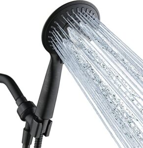 bright showers 9 spray settings handheld shower head set high pressure oil-rubbed bronze hand held showerhead with 60 inch flexible shower hose and adjustable shower arm mount bracket