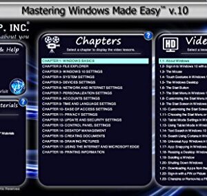 TEACHUCOMP Video Training Tutorial for Windows 10 Product Key Card (Download) Course and PDF Manual